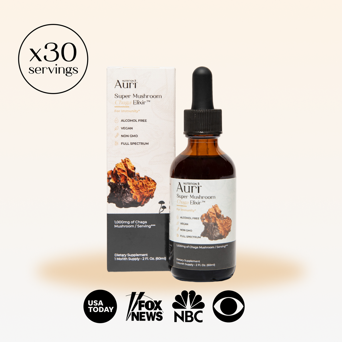 Super Mushroom Chaga Elixir™ – Auri Nutrition