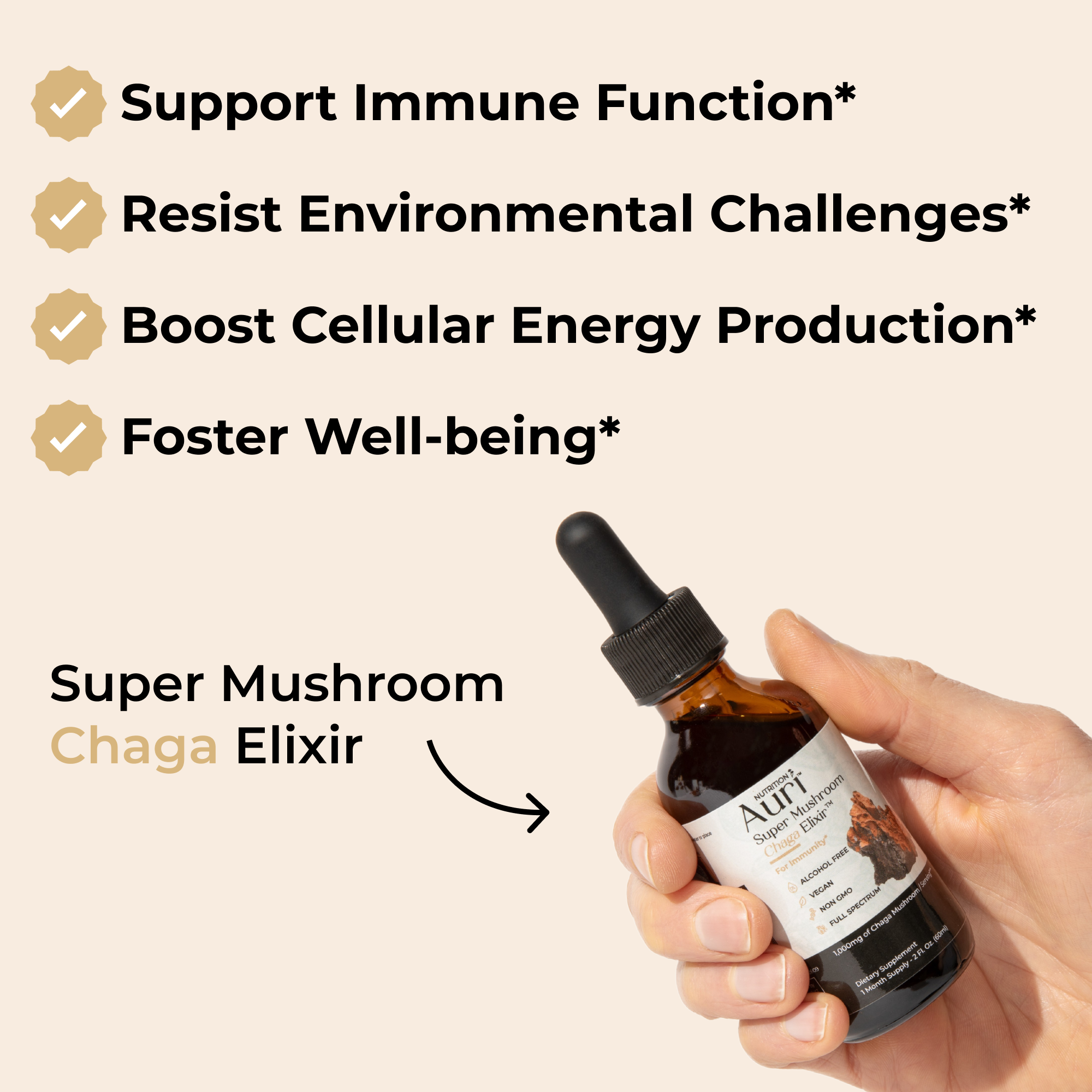 Super Mushroom Chaga Elixir™ – Auri Nutrition