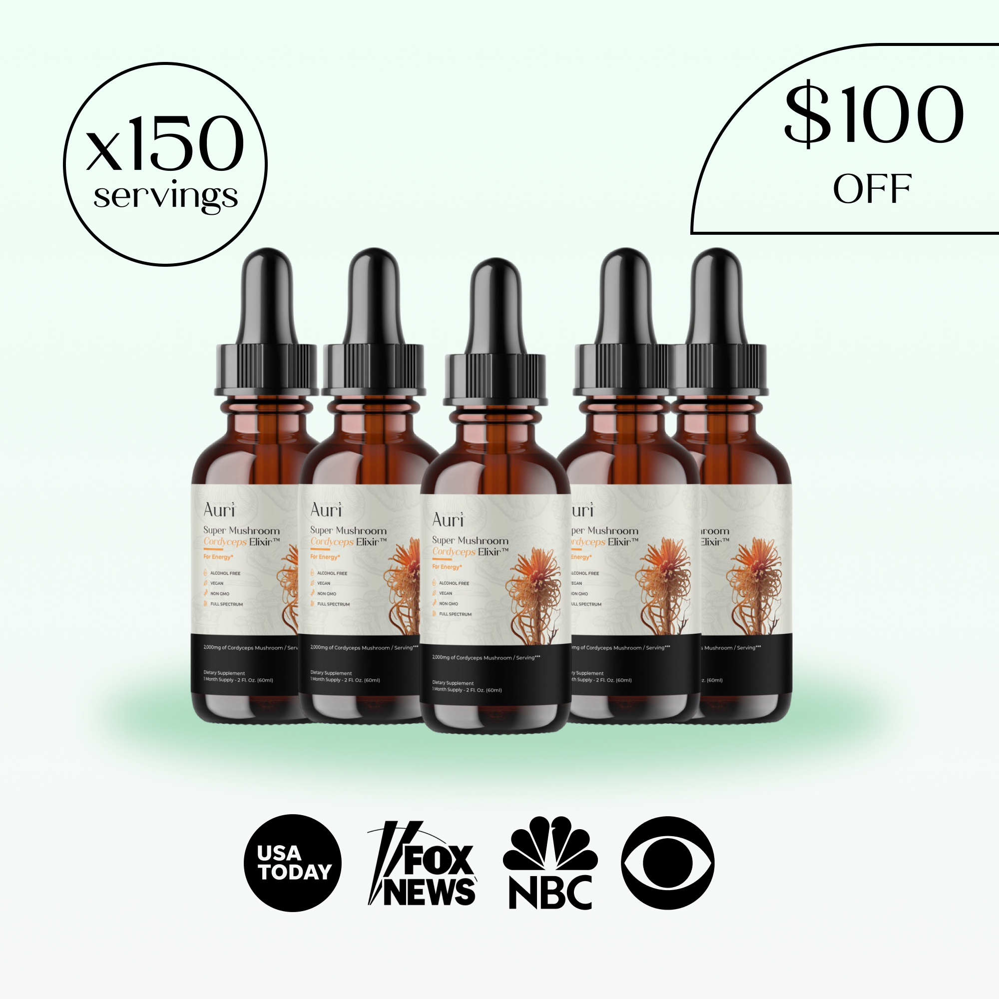 Super Mushroom Cordyceps Elixir™ – Auri Nutrition