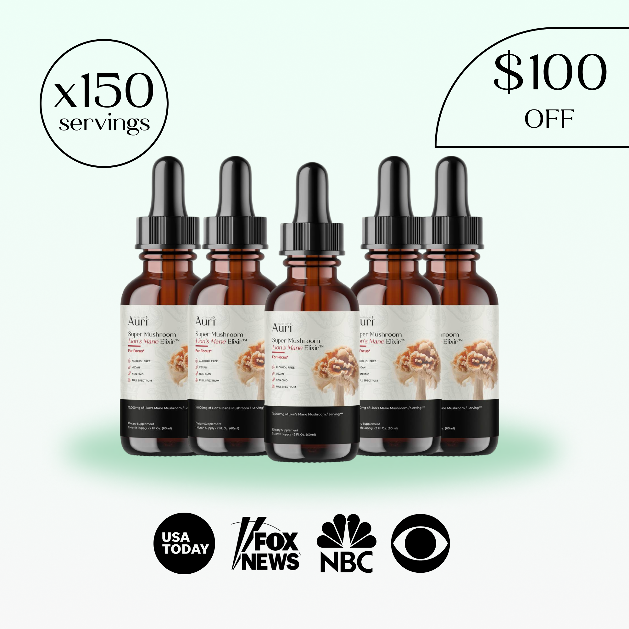Super Mushroom Lion's Mane Elixir™ – Auri Nutrition