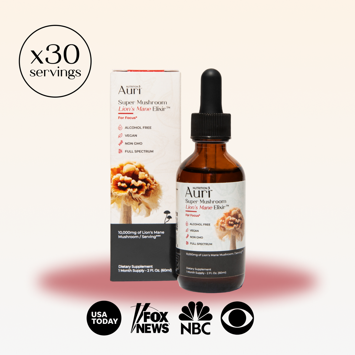 Super Mushroom Lion's Mane Elixir™ – Auri Nutrition