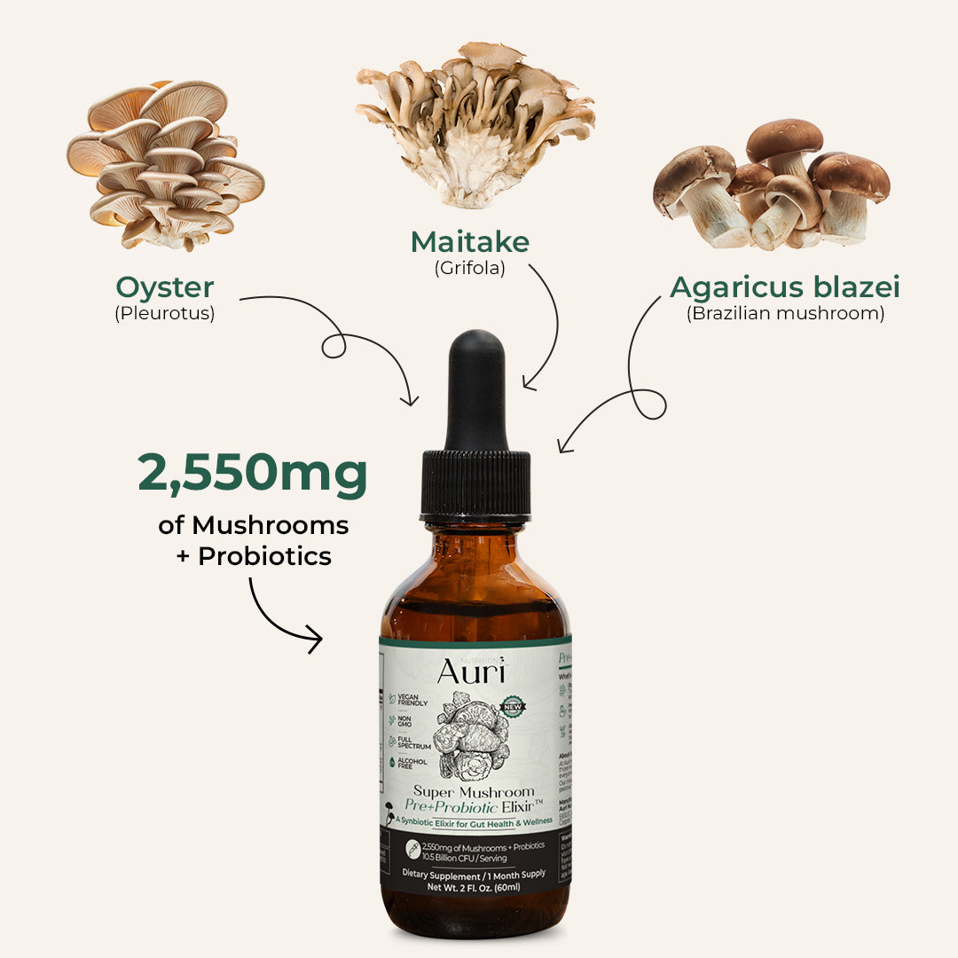 Super Mushroom Pre+Probiotic Elixir™ – Auri Nutrition
