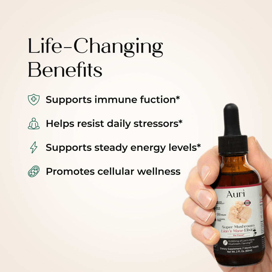 Super Mushroom Lion's Mane Elixir™ – Auri Nutrition
