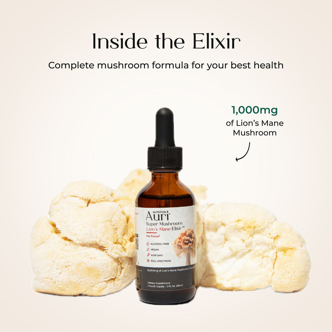 Super Mushroom Lion's Mane Elixir™ – Auri Nutrition