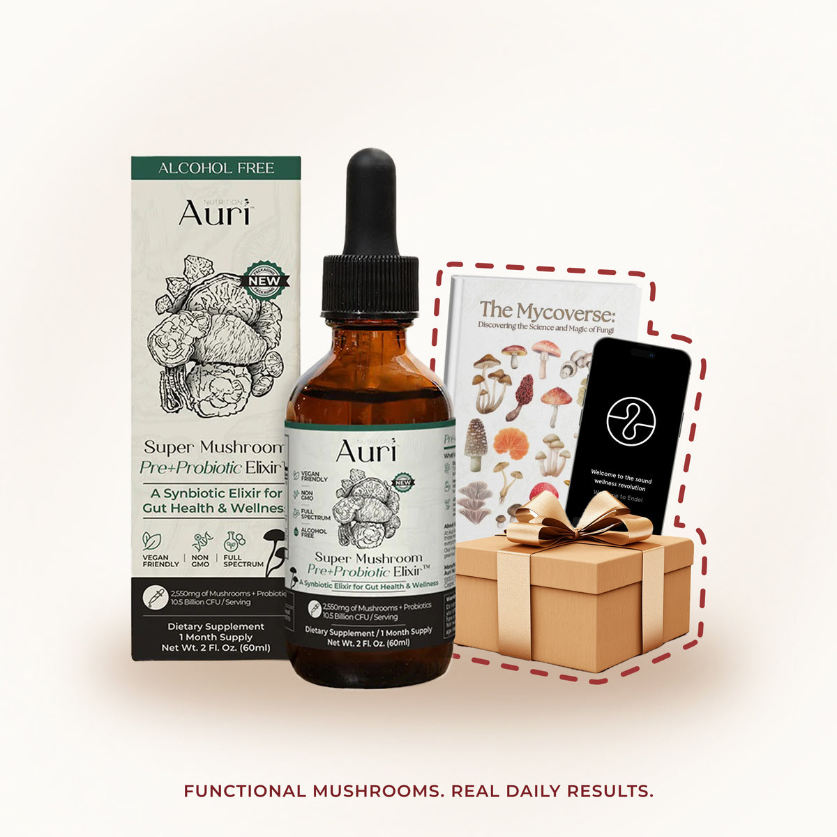 Mushroom Pre+Probiotic Elixir™ | Gut Health & Digestion – Auri Nutrition